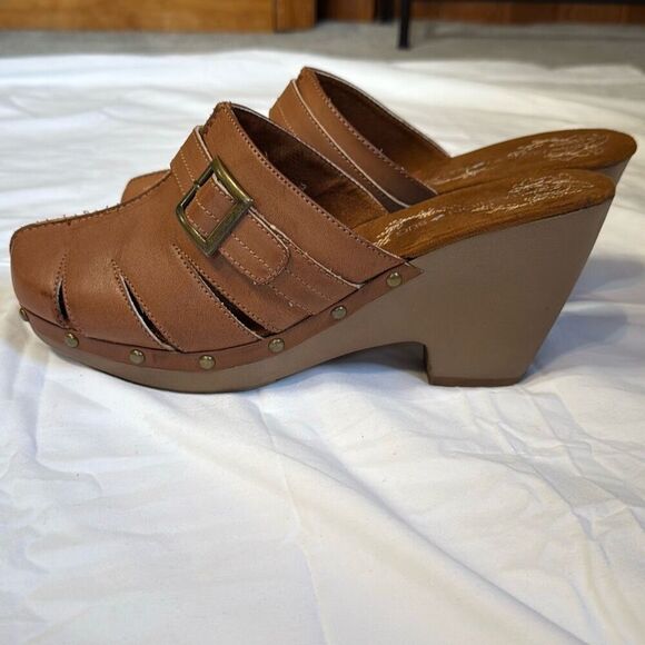 Fashion Bug | Shoes | Fashion Bugeasy Cutout Tan Y2k Clogs Mules Wedge ...